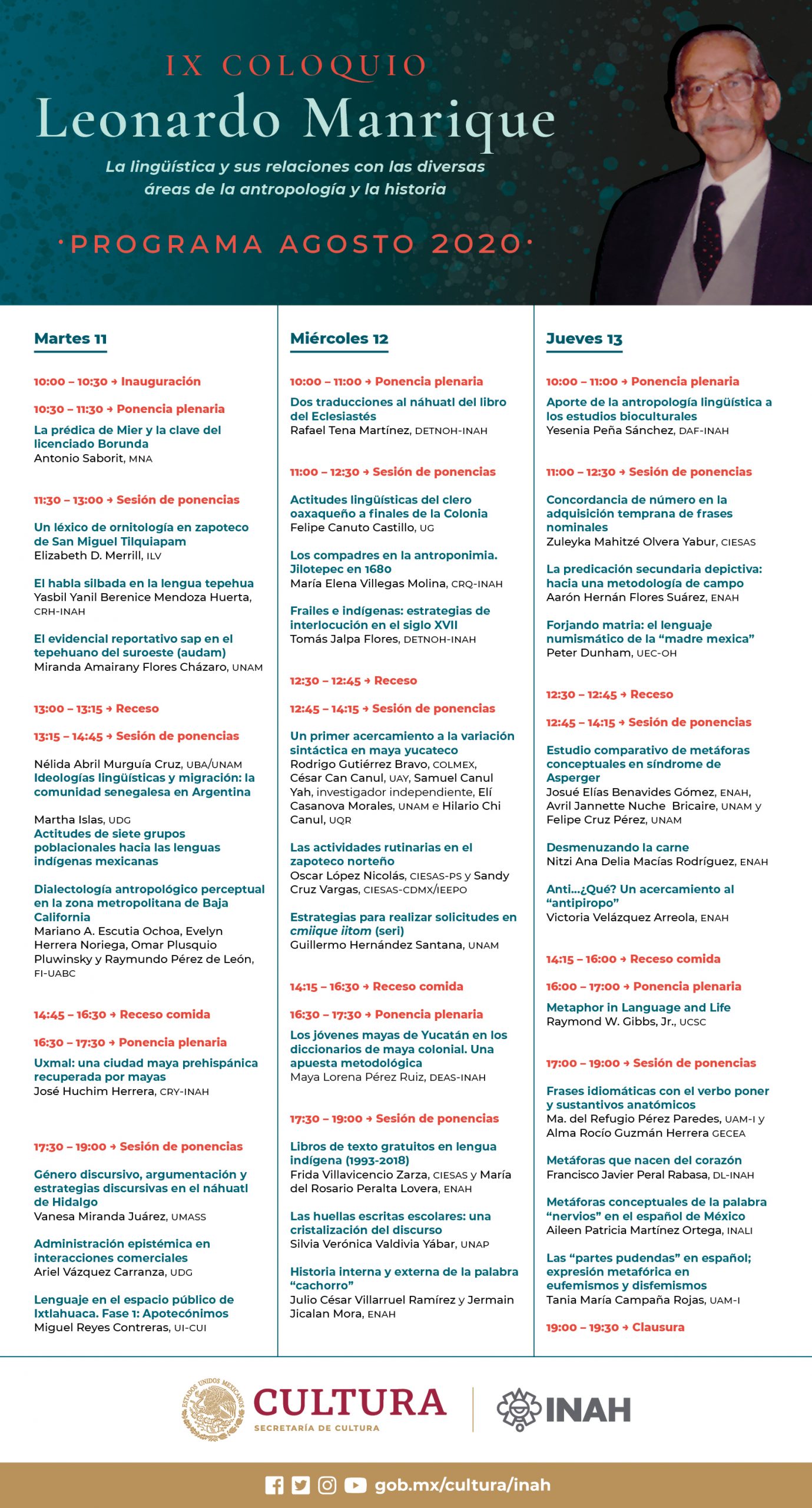 IX Coloquio Leonardo Manrique – AMLA